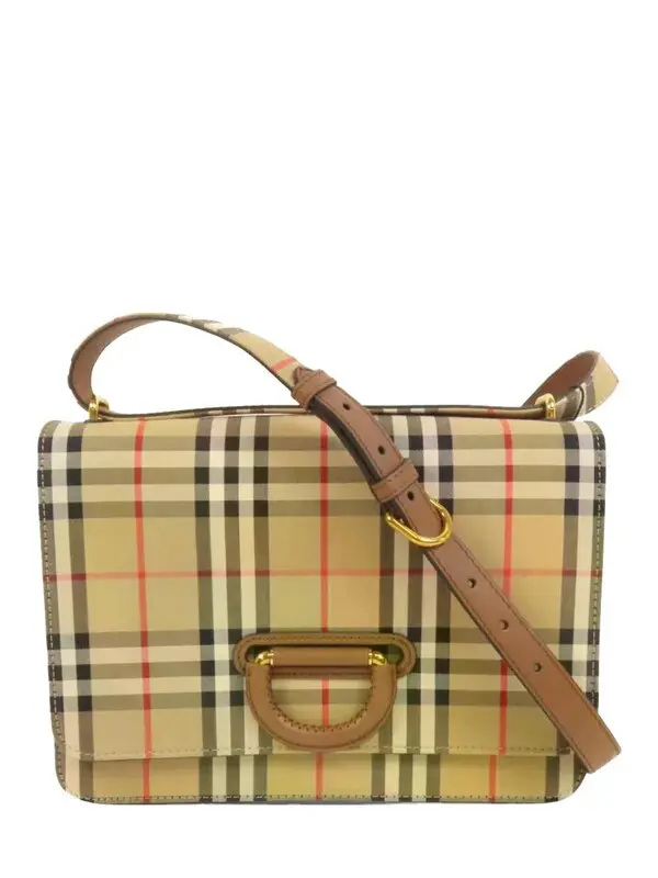 Burberry Check D-ring Shoulder Bag - Neutrals