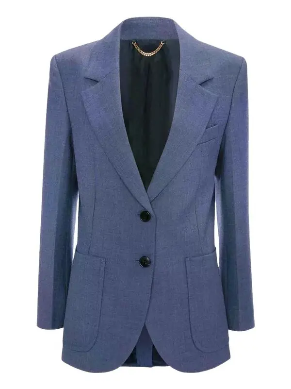 Victoria Beckham Katherine Single-breasted Wool Blazer - Blue
