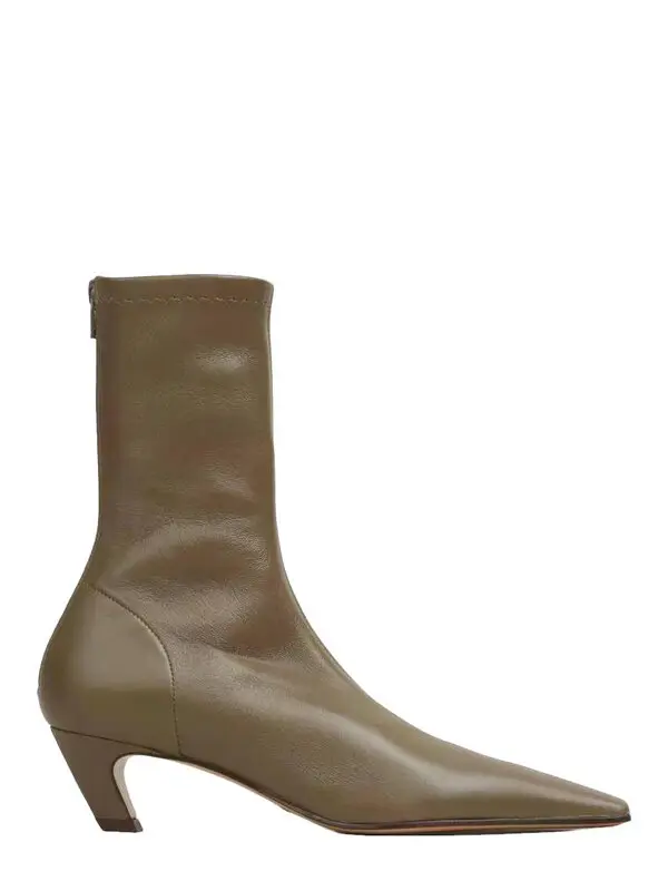 Khaite Arizona Square-toe Ankle Boots - Brown