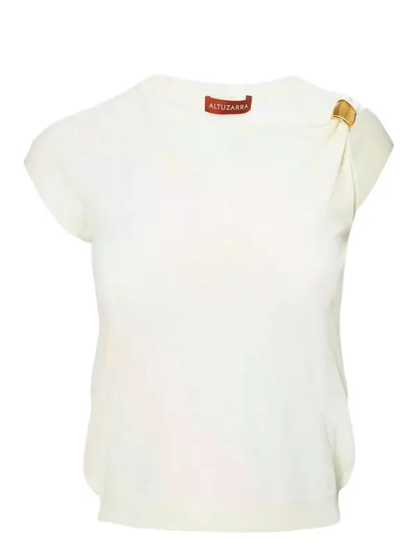 Altuzarra Rinaldi Metallic Detail Top - Neutrals