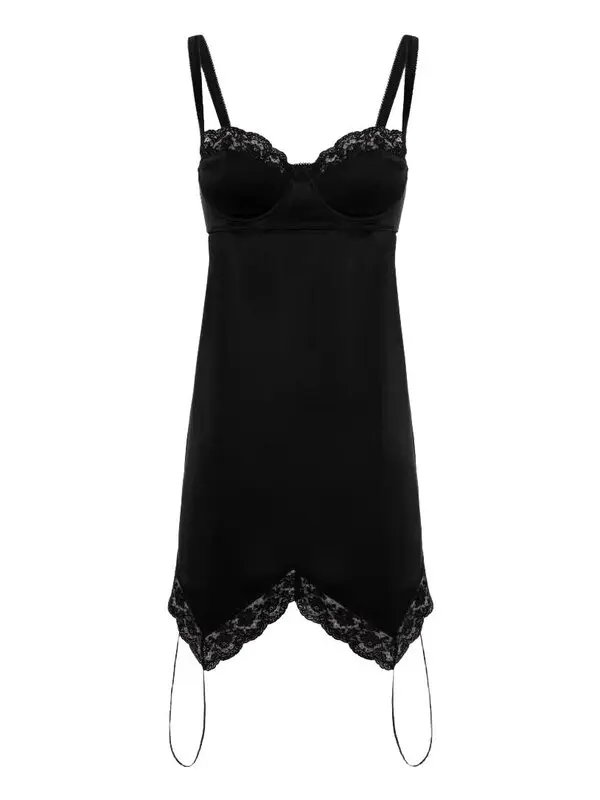 SEEN USERS Name Picasso Lace-trim Top - Black