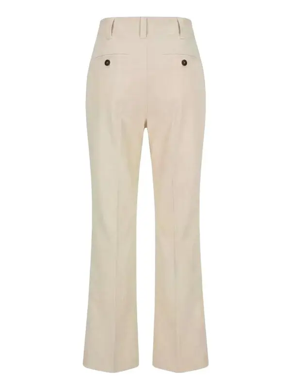 Brunello Cucinelli Beige Cotton Trousers - Neutrals
