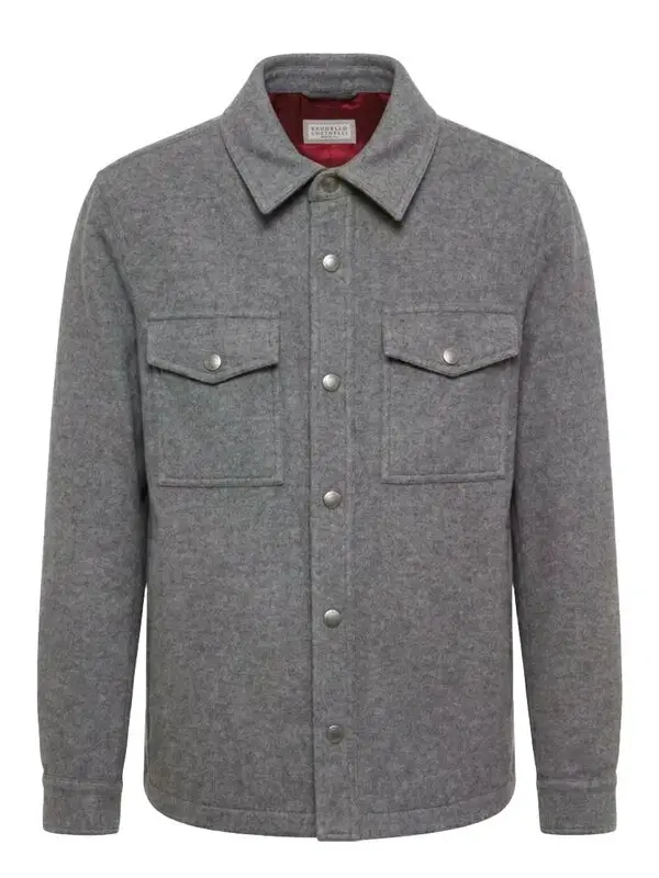 Brunello Cucinelli Cashmere Shirt Jacket - Grey