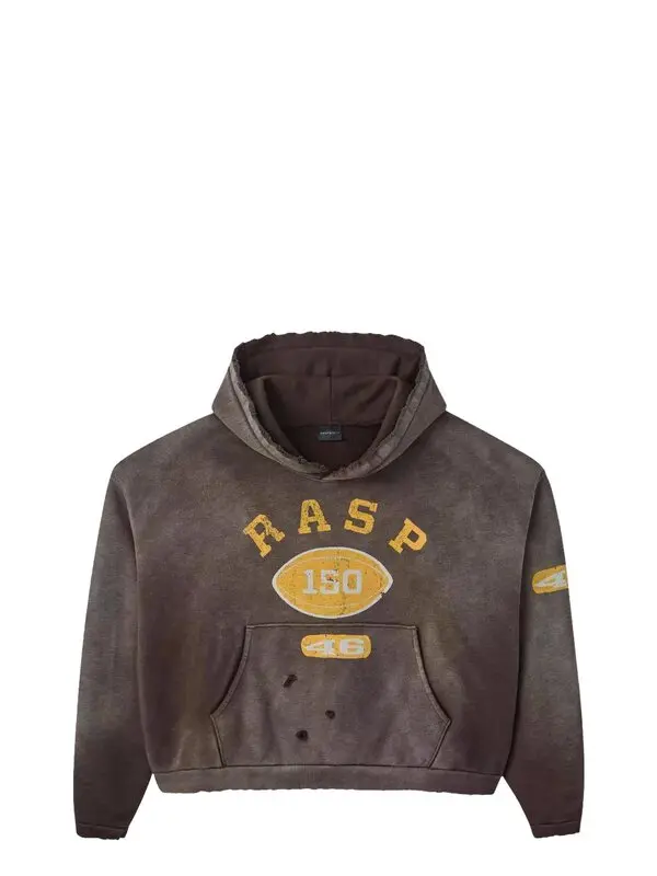 GV GALLERY Distressed Graphic Hoodie - Brown