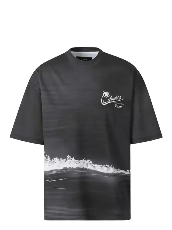 Amiri Palm Tree-print T-shirt - Black