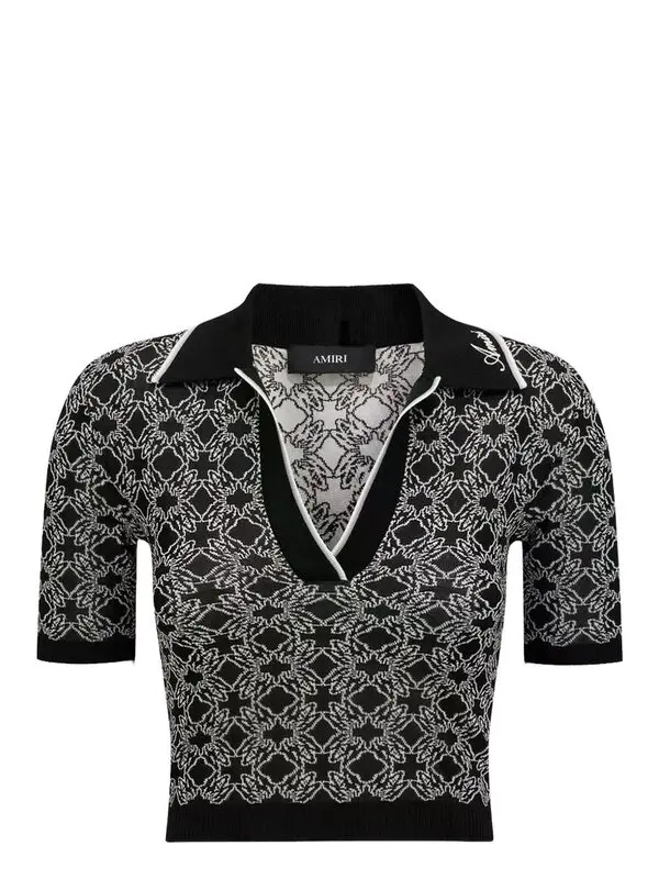 Amiri Ma Quad Polo Sweater - Black