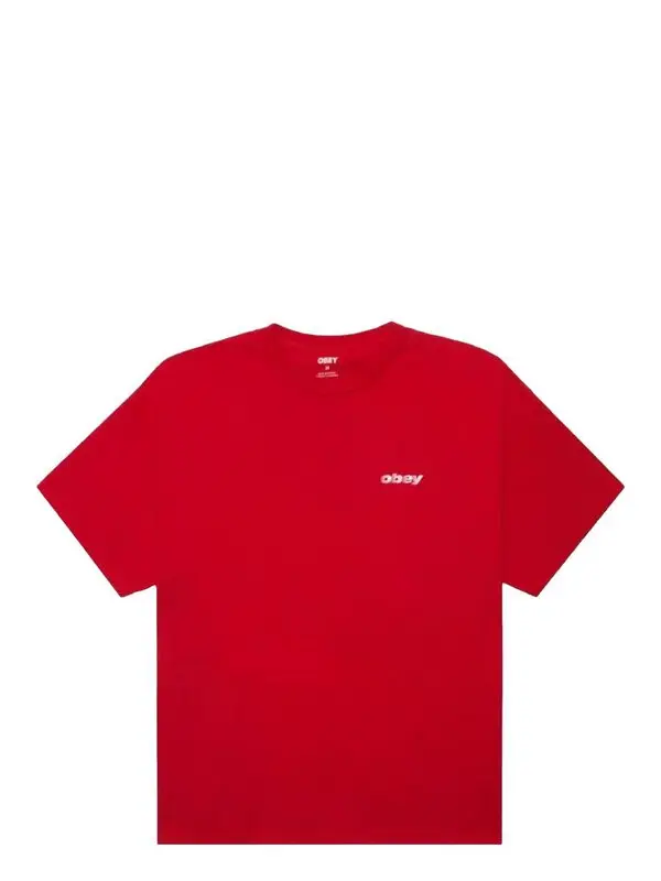 Obey Diffusion Logo-print T-shirt - Red