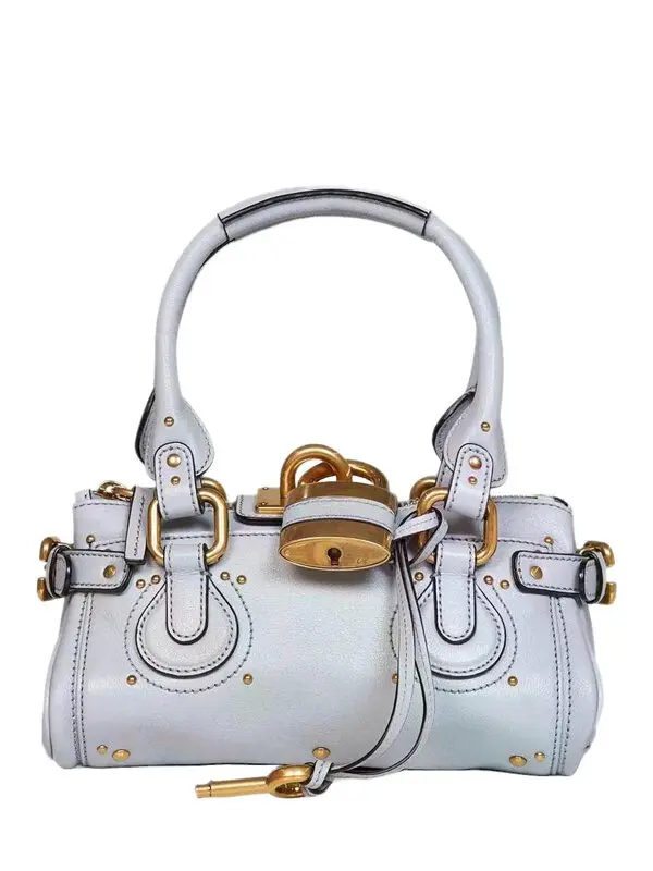 Chloé Stud-embellished Padlock Shoulder Bag - Blue