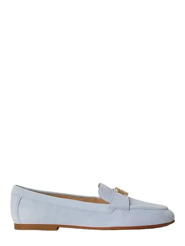 Ralph Lauren Averi Iii Logo-plaque Suede Loafers - Blue