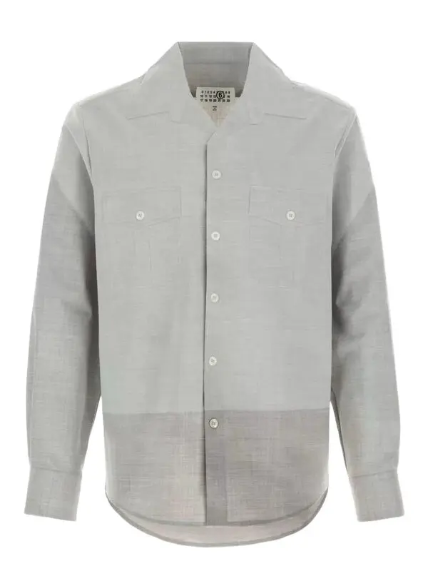 MAISON MARGIELA Panelled Long-sleeve Shirt - Grey