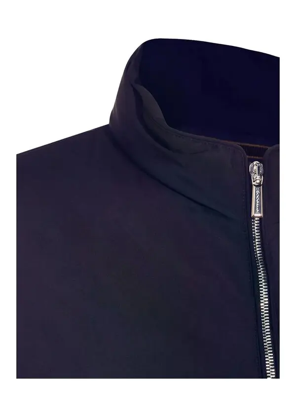 MOORER Padded Zip-up Gilet - Blue