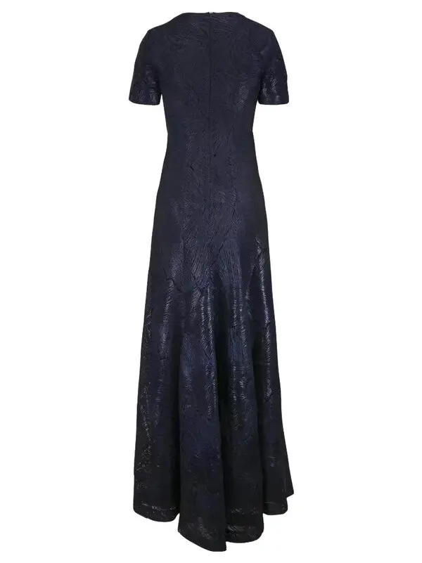 Akris Lace-textured A-line Gown - Blue