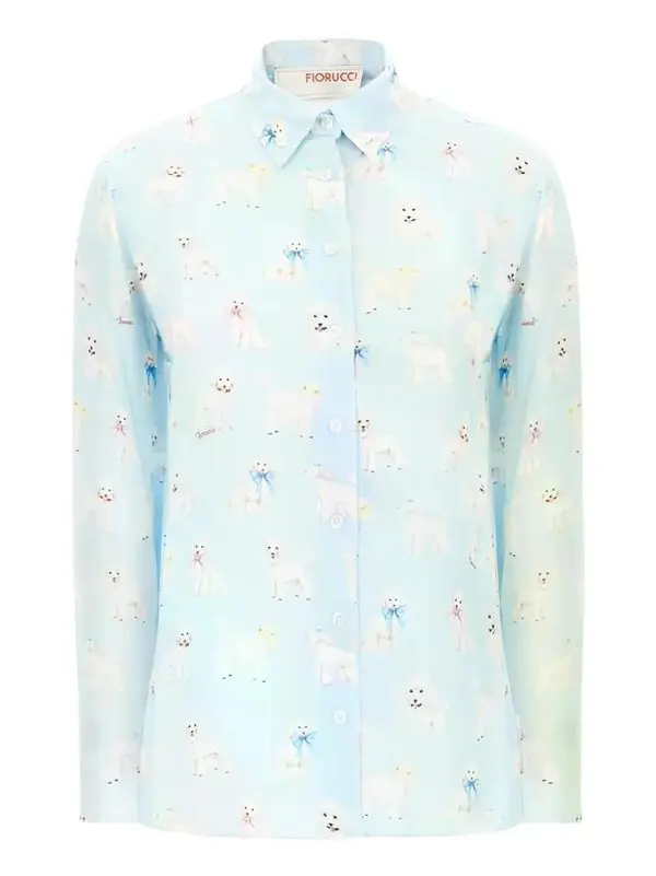 Fiorucci Poodle Print Long-sleeve Shirt - Blue