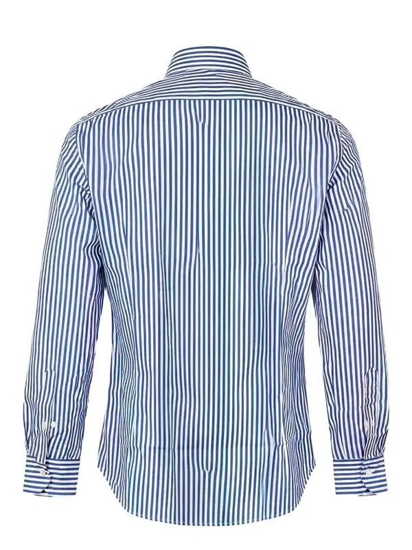 GUGLIELMINOTTI Striped Long-sleeved Shirt - Blue