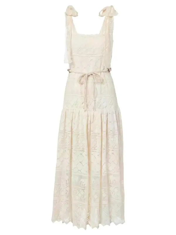 Zimmermann Lace-knit Maxi Dress - Neutrals