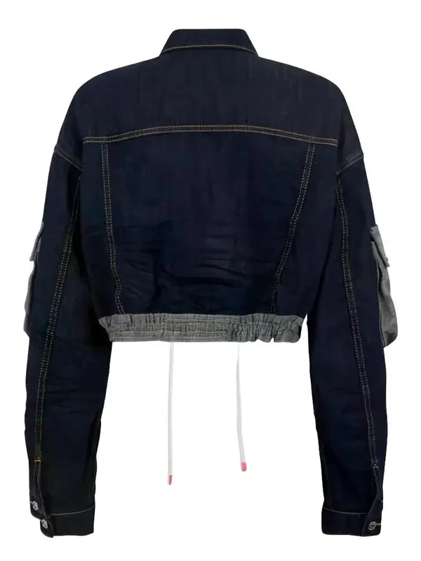 Dsquared2 Multi-pocket Cropped Denim Jacket - Blue