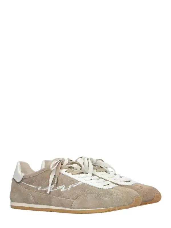 ENTERPRISE JAPAN Logo-embroidered Suede Sneakers - Neutrals