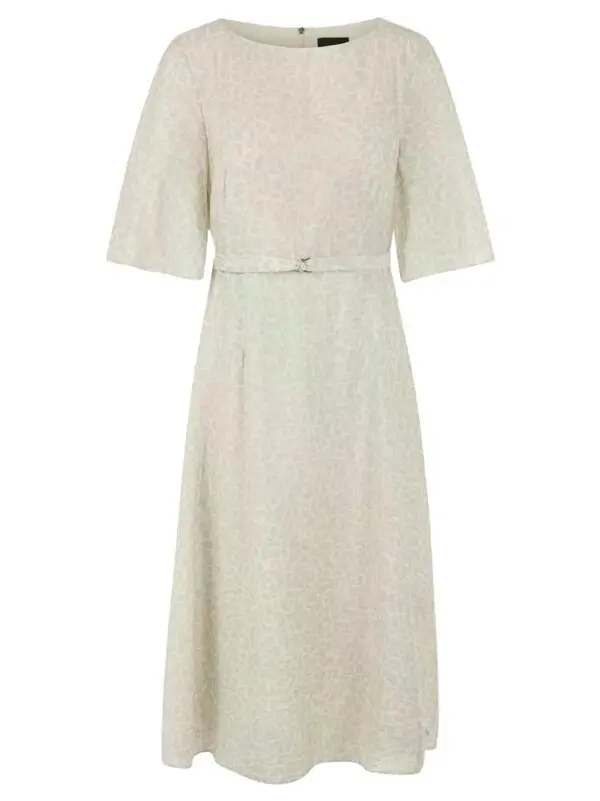 MARCCAIN Animal-pattern Belted Midi Dress - Neutrals