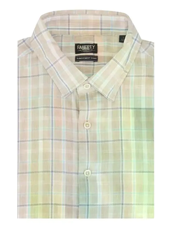 Faherty Brand Movement Check-print Shirt - Neutrals