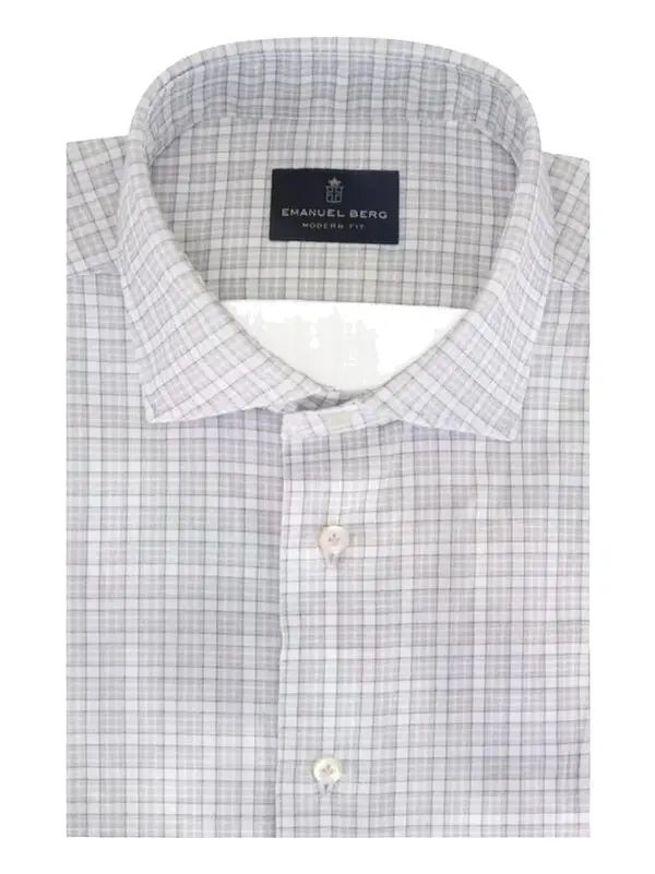 EMANUEL BERG Check-pattern Shirt - White