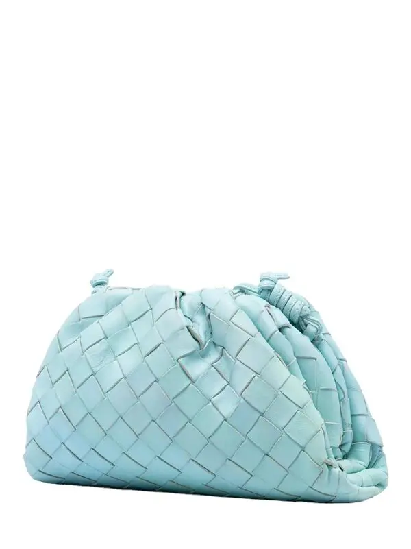 Bottega Veneta Nappa Intrecciato Mini Pouch Crossbody Bag - Blue