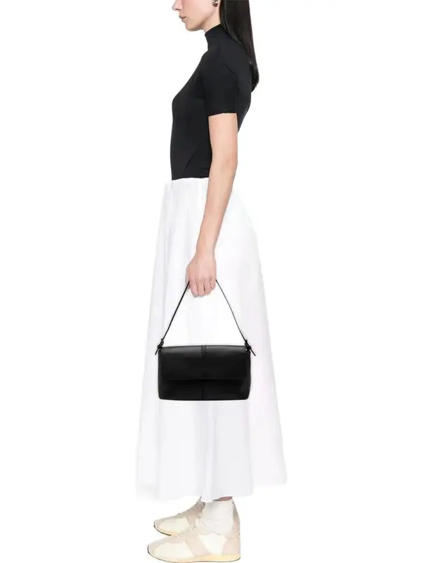 Burberry Leather Flap Shoulder Bag - Black