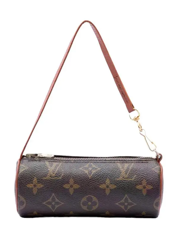 LOUIS VUITTON Monogram Papillon Pochette Handbag - Brown