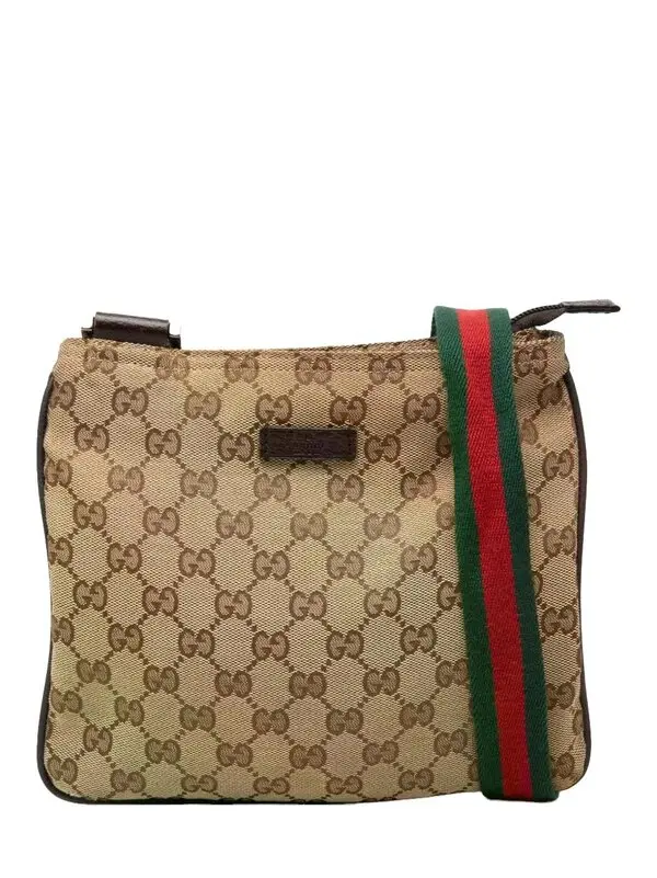 Gucci Gg Canvas Web Crossbody Bag - Neutrals