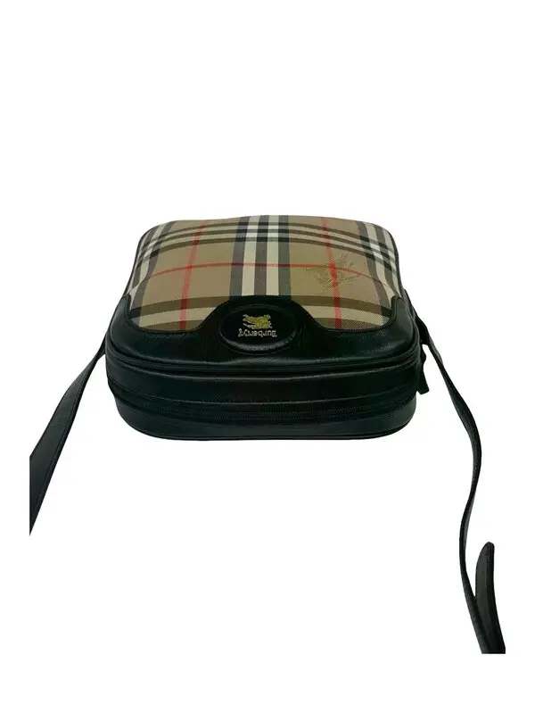 Burberry Haymarket Check Canvas Crossbody Bag - Neutrals
