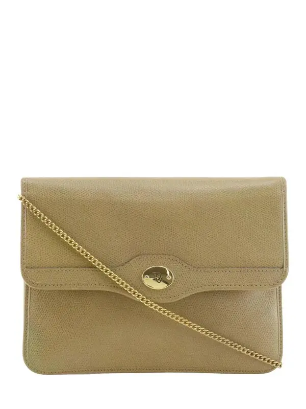 Dior Leather Chain Crossbody Bag - Neutrals