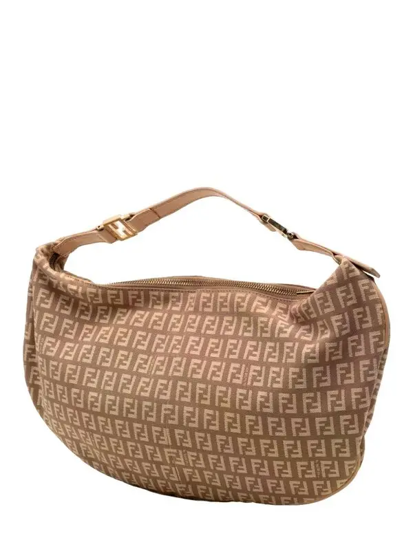 Fendi Zucchino Canvas Hobo Bag - Neutrals
