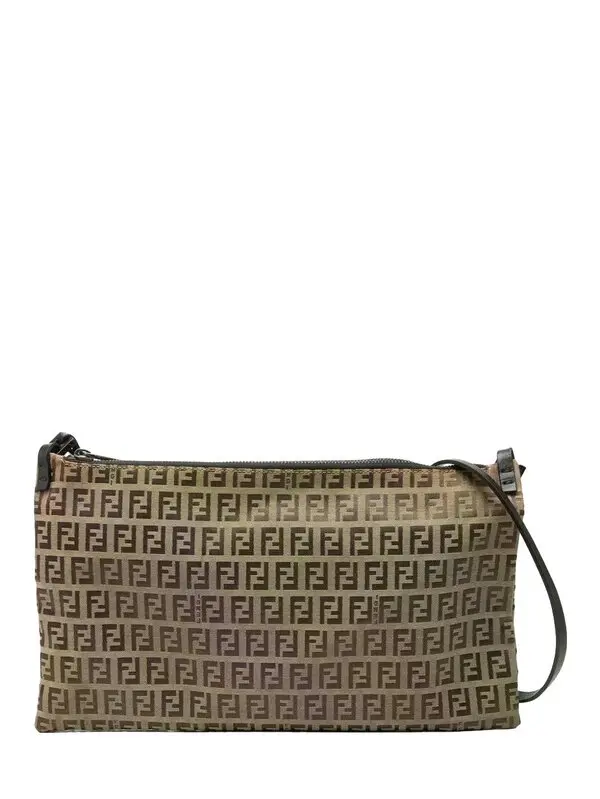 Fendi Zucchino Canvas Crossbody Bag - Neutrals