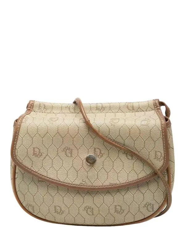 Dior Honeycomb Coated Canvas Crossbody Bag - Neutrals