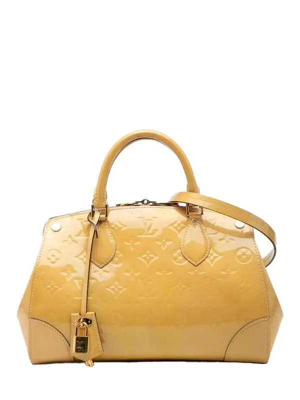 LOUIS VUITTON Monogram Vernis Santa Monica Satchel - Neutrals