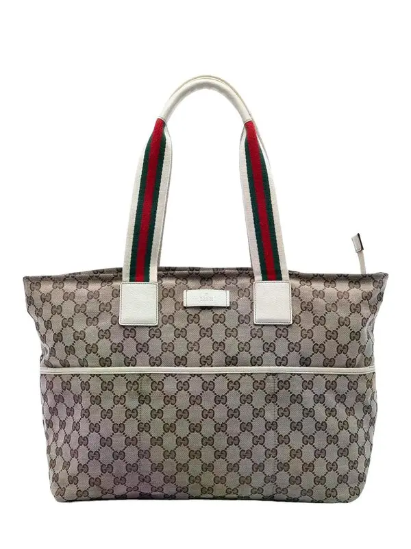 Gucci Gg Canvas Web Tote Bag - Neutrals