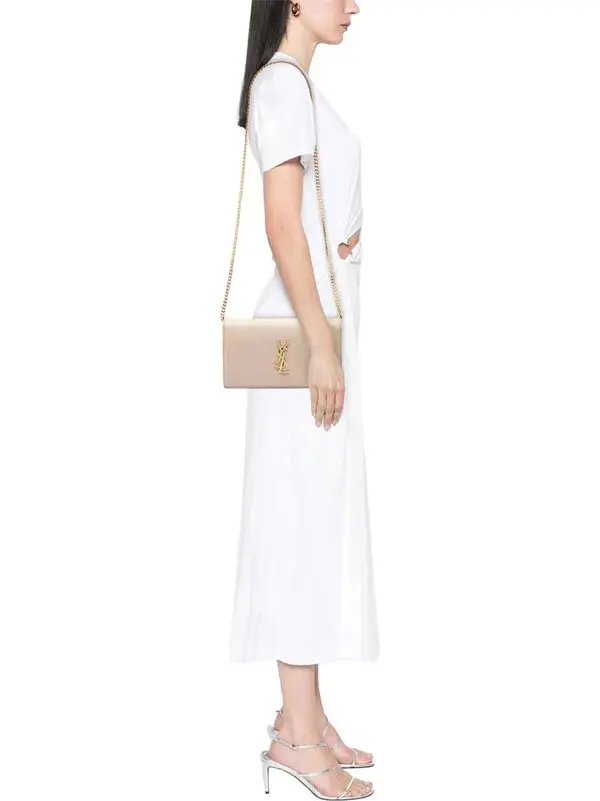 Saint Laurent Monogram Kate Wallet On Chain Bag - Neutrals