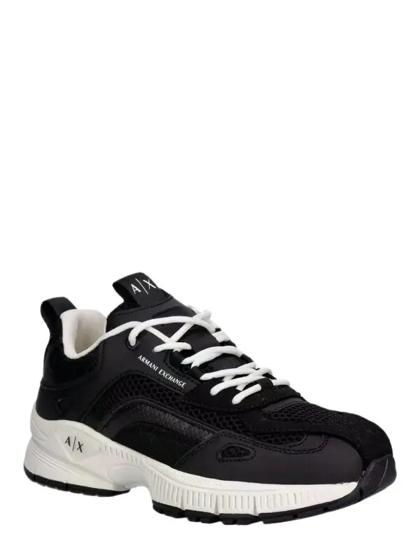 Armani Exchange Panelled Sneakers - Black