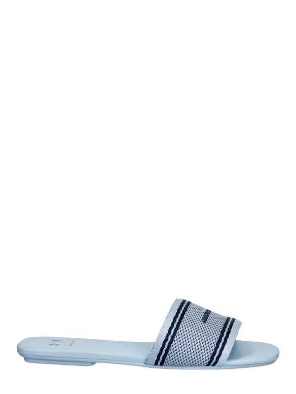 Armani Exchange Logo-print Slides - Blue