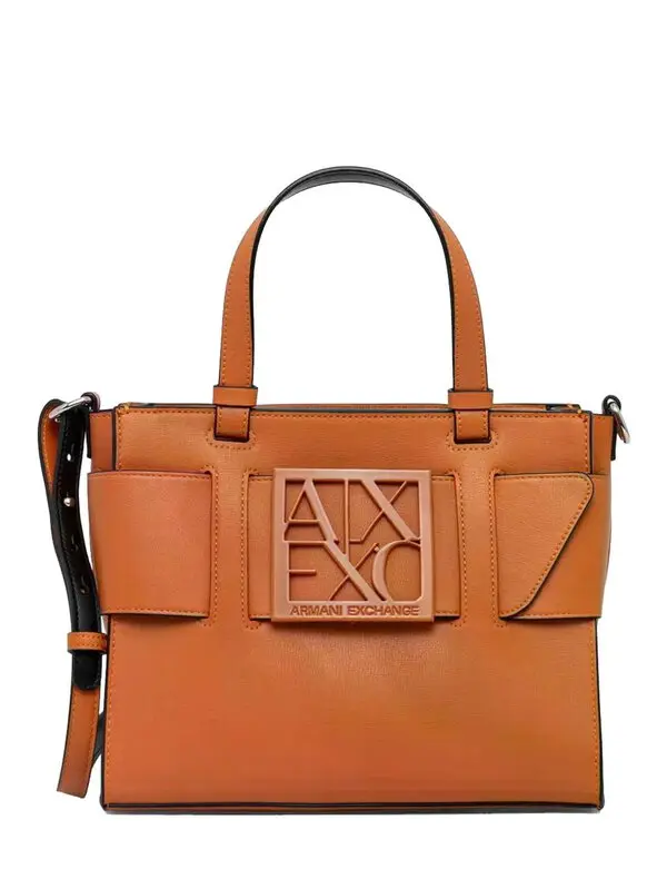 Armani Exchange Logo-plaque Tote Bag - Orange