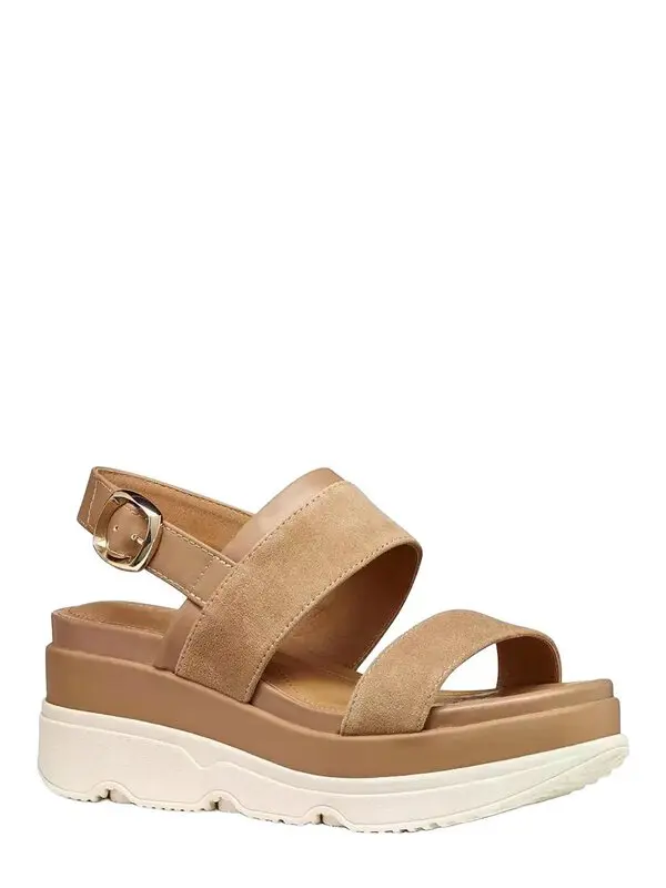 Geox Suede Panelled Platform Sandals - Neutrals