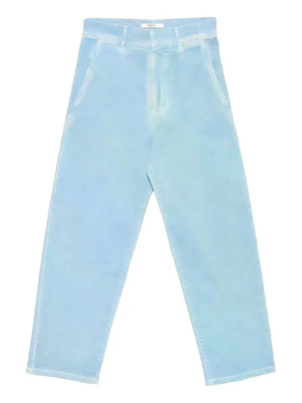ODEEH Logo-embroidered Frayed Jeans - Blue