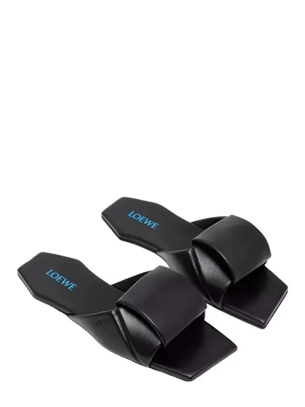 Loewe Origami Square-toe Sandals - Black