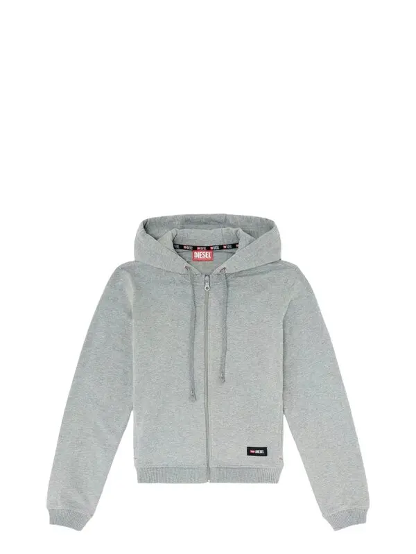 DIESEL® Zip-up Drawstring Hoodie - Grey