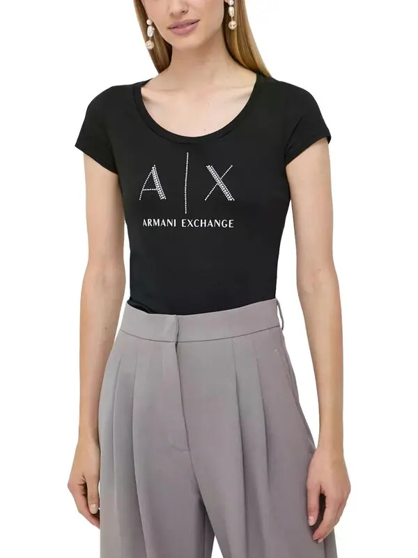 Armani Exchange Logo Print T-shirt - Black