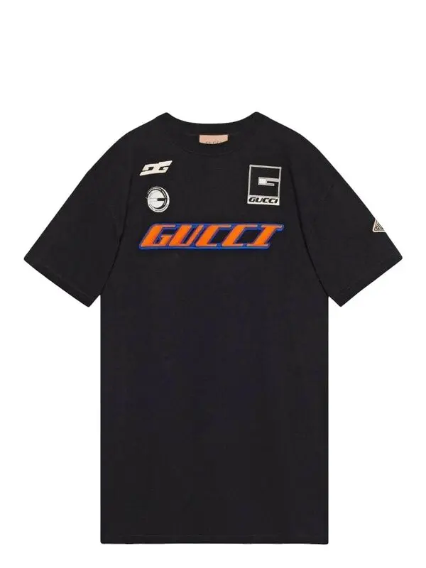Gucci Moto Logo Long T-shirt - Black