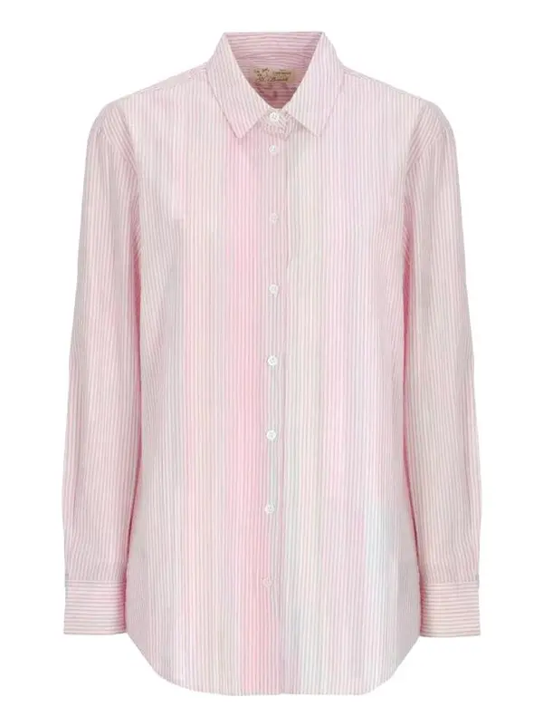 MC2 SAINT BARTH Striped Cotton Shirt - Pink