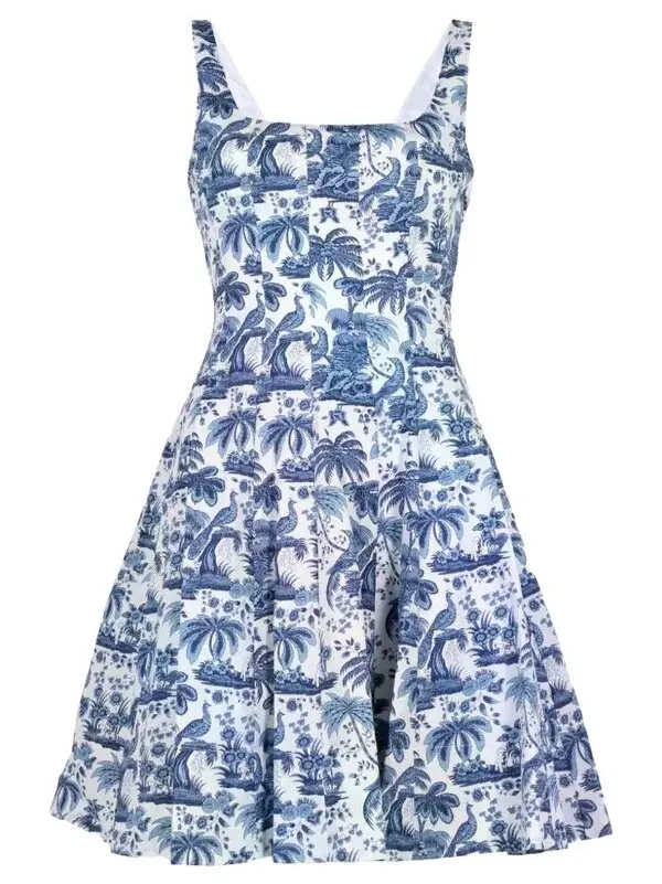 Staud Wells Mini Dress - Blue