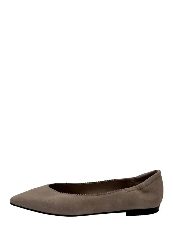 POMME D´OR Pointed-toe Scalloped Ballet Flats - Neutrals
