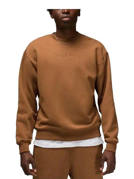 JORDAN Wordmark Fleece Crew Sweat - Neutrals