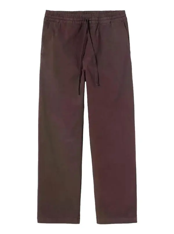Carhartt Work In Progress Floyde Logo-patch Drawstring Trousers - Brown